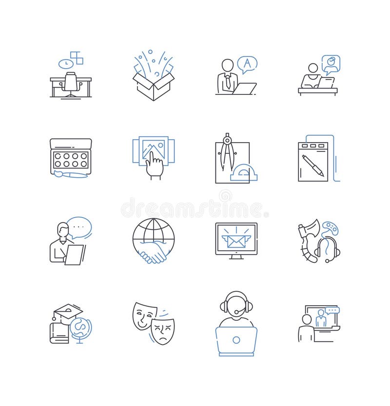 Executive and CEO Line Icons Collection. Leadership, Vision, Management ...