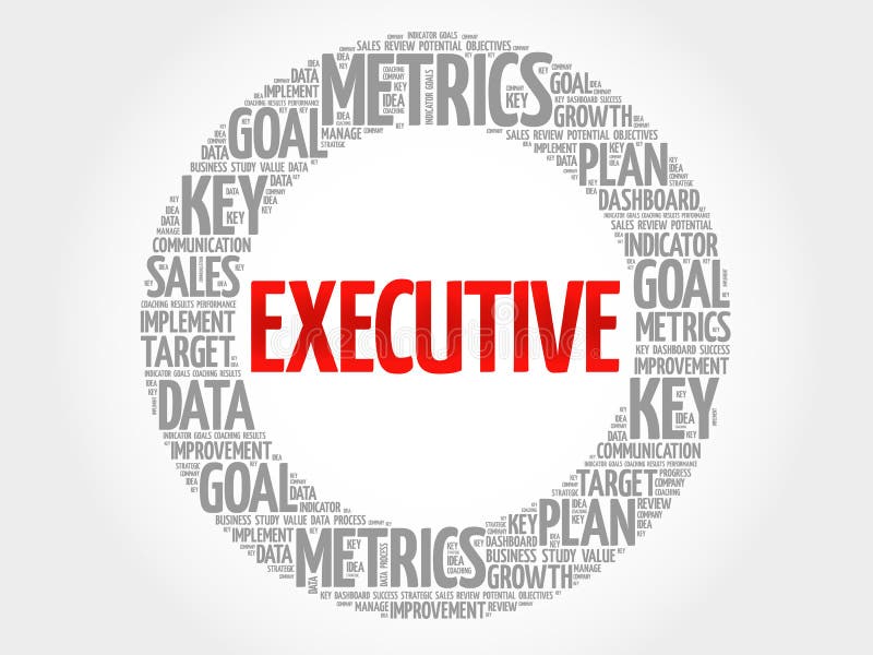 Executive word cloud stock illustration. Illustration of guide - 199868749