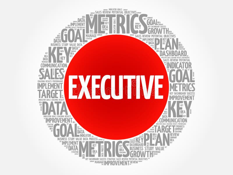 Executive Word Cloud Collage Stock Illustration - Illustration of ...