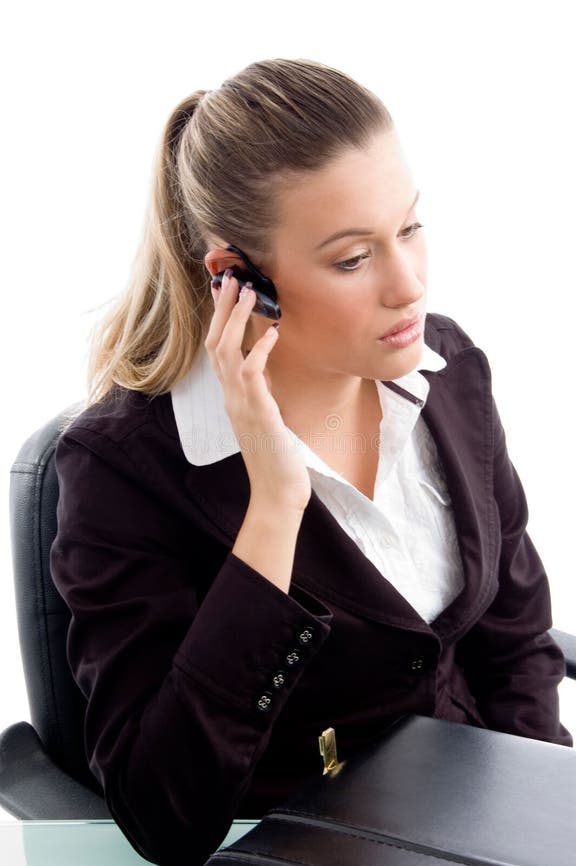 Executive Communicating with Bluetooth Stock Photo - Image of ...
