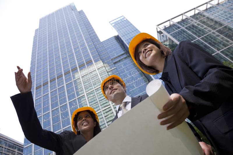 Executive Construction Team Stock Photo - Image of hard, architectural ...