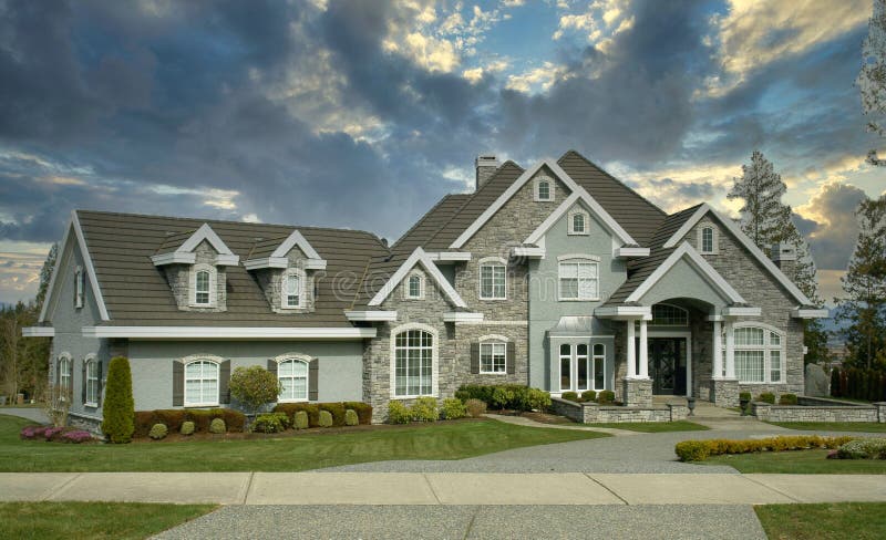 Upscale executive house stock image. Image of investment - 693083