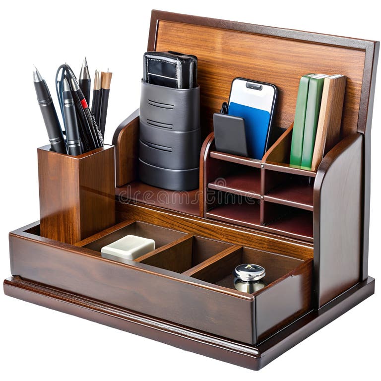 Executive Desk Organizer stock illustration. Illustration of workspace ...