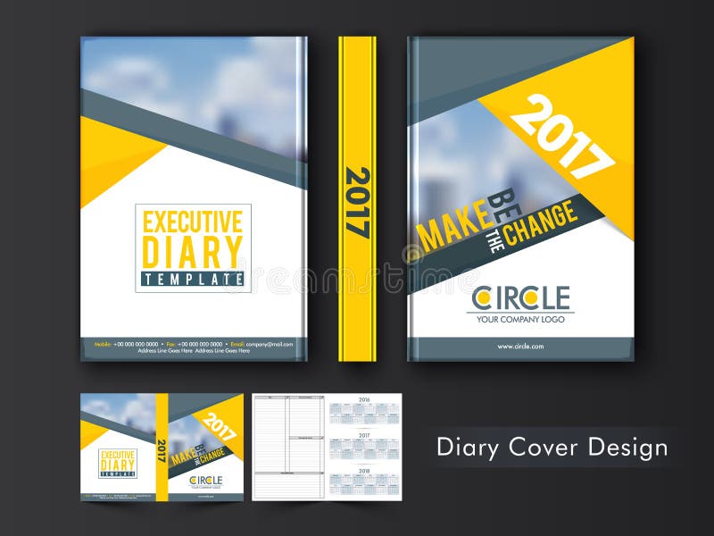 Executive Diary Template or Cover Design. Stock Illustration ...