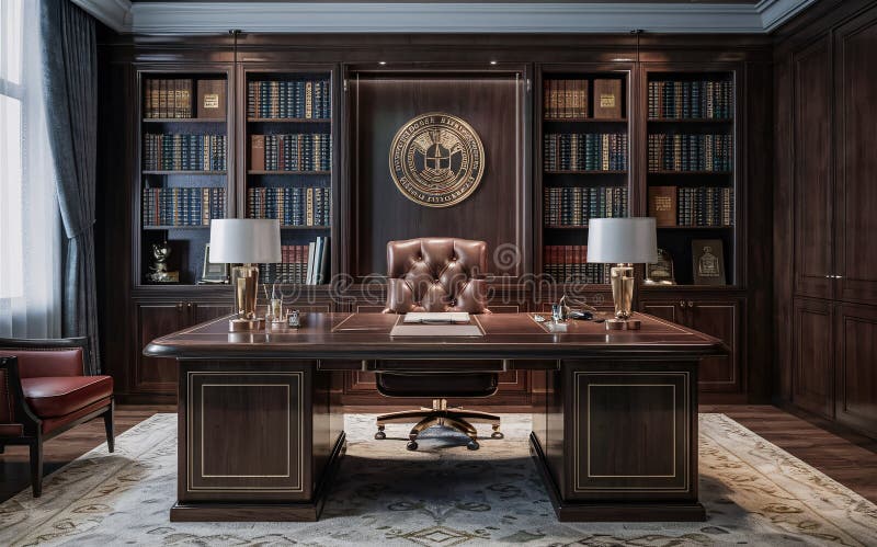 Generative-AI, Executive Elegance: Professional Office Backgrounds for ...