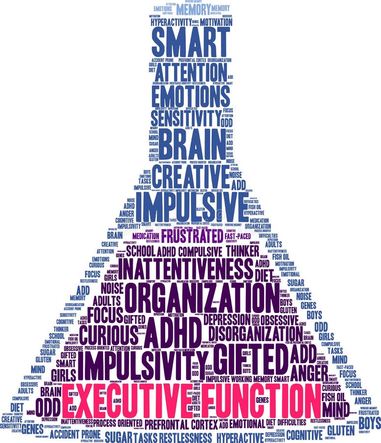 Executive Function Word Cloud Stock Vector - Illustration of ...