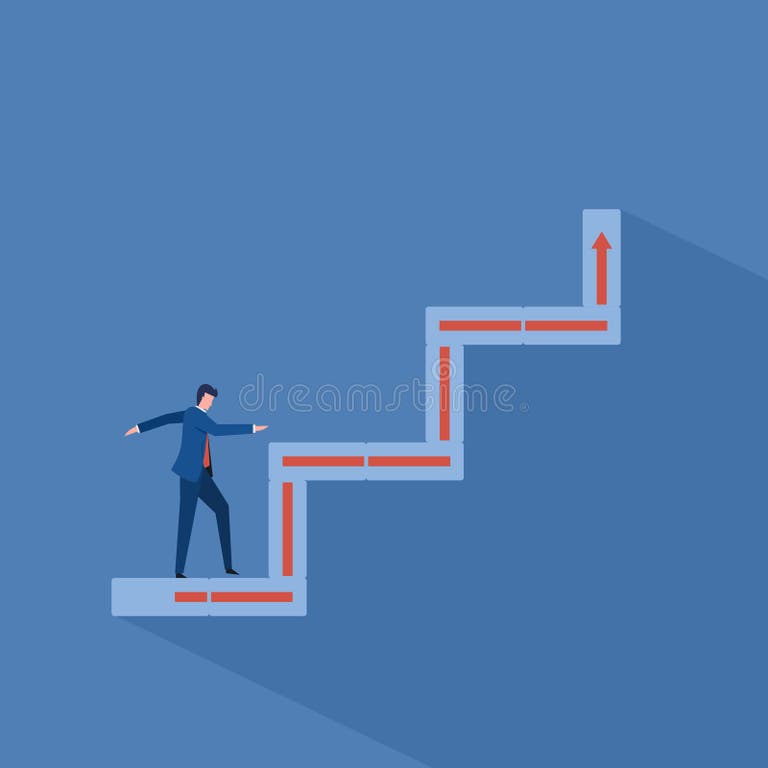 Person Going Up Steps Stock Illustrations – 108 Person Going Up Steps ...