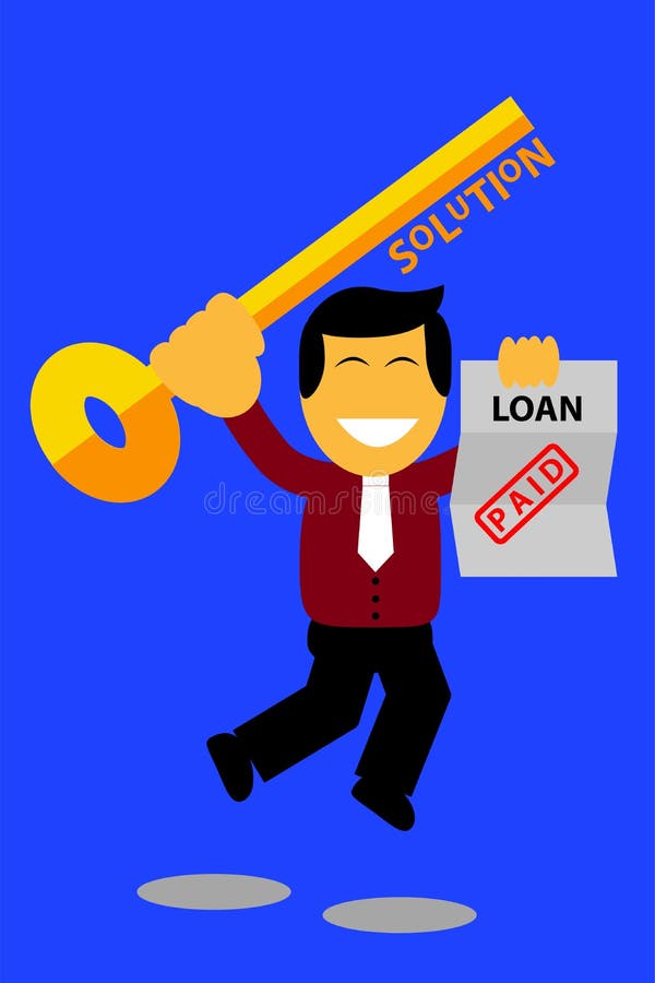 Executive Got Solution of His Loan Problem Stock Vector - Illustration ...