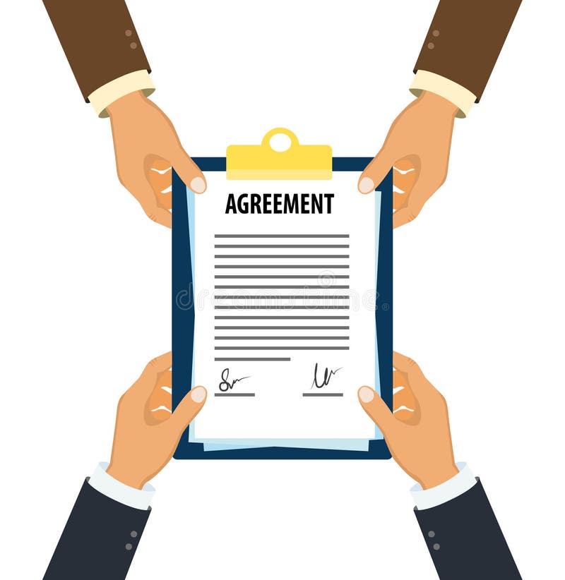 Executives Handing Over Deed Of Trust Document Concept Stock ...