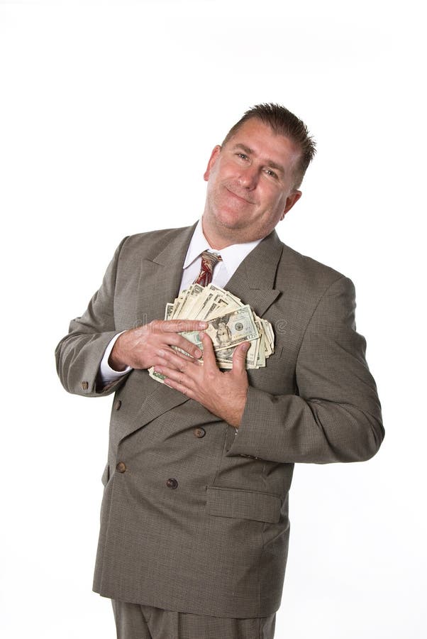 Executive and his cash stock photo. Image of cash, surprise - 3396150