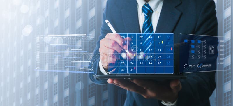 Executive-level Businessmen Examine the Organization S Work Plan ...