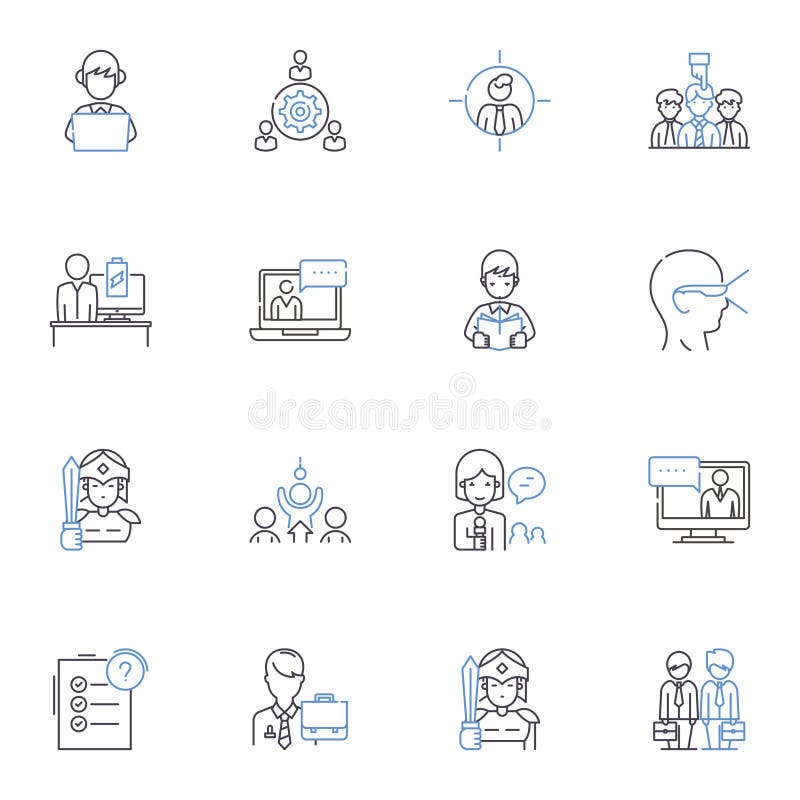 Executive Line Icons Collection. Decision-making, Leadership ...