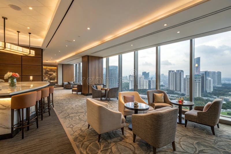 Executive Lounge Interior at Pullman Singapore Hill Street Stock ...