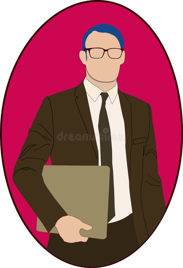 Executive Man Flat Vector Illustration 4 Stock Vector - Illustration of ...