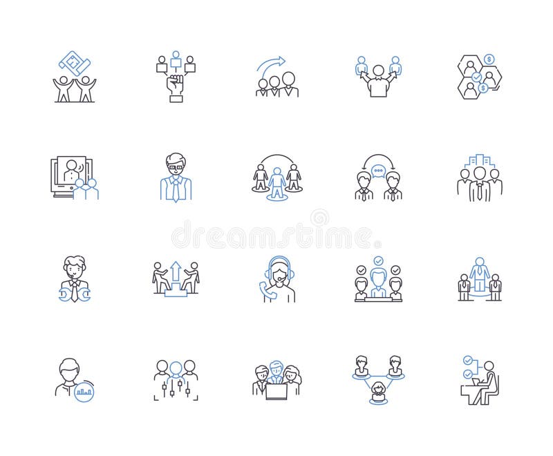 Executive Management Outline Icons Collection. Executives, Management ... Executive Management Outline Icons Collection. Executives, Management ...