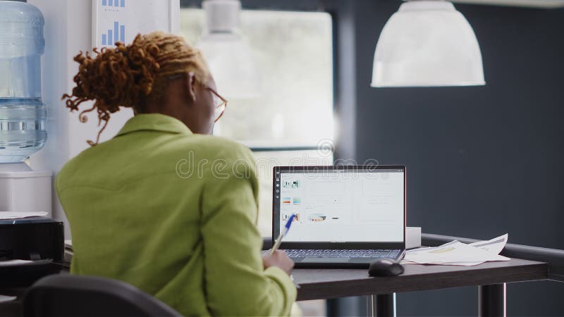 Executive Manager Taking Data Notes on Papers Stock Photo - Image of ...