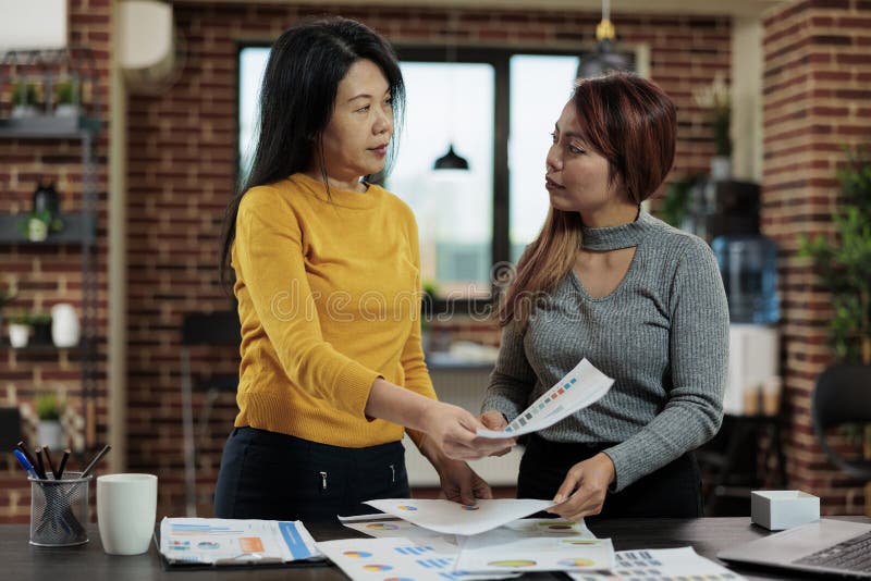 Executive Managers Collaborating Together at Partnership Project Stock ...