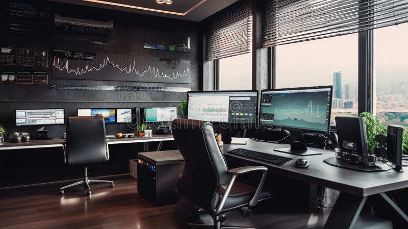 Executive Oasis: the Clean and Organized Workplace Stock Illustration ...