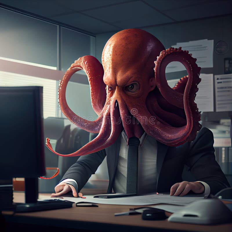 Office Octopus Stock Illustrations – 206 Office Octopus Stock ...