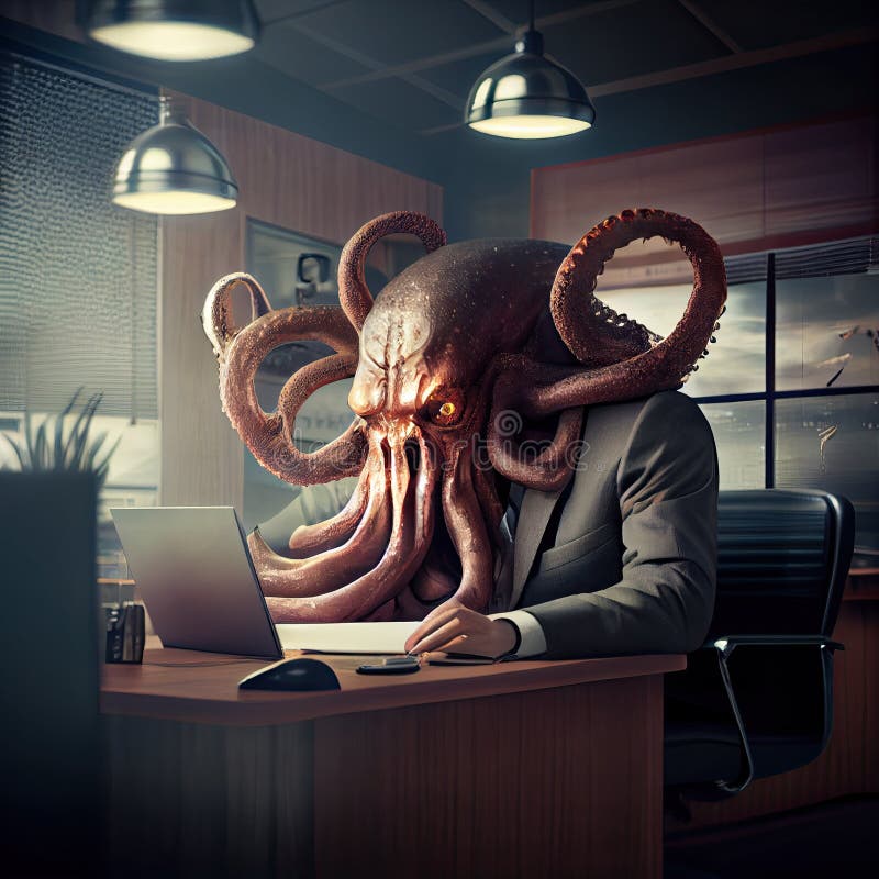 Office Octopus Stock Illustrations – 206 Office Octopus Stock ...