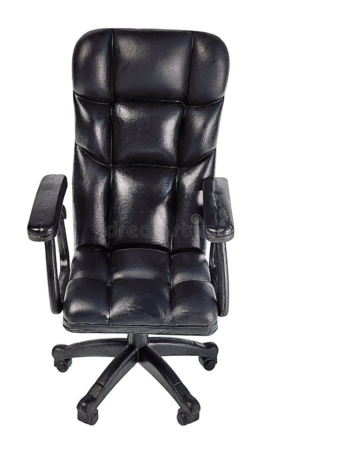 Executive Office Chair Front View Stock Photo - Image of wheels, rest ...