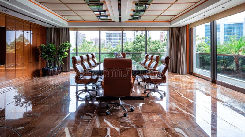 An Executive Office Setting Adorned with Luxurious Executive Chairs ...