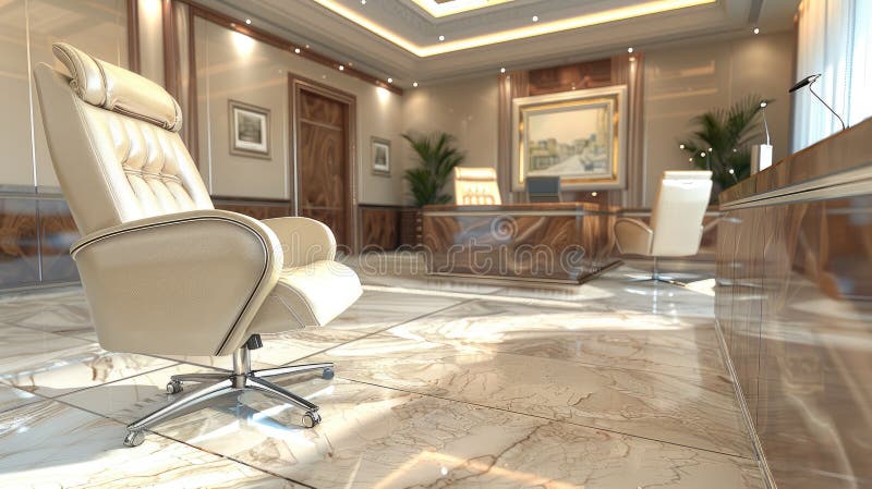 An Executive Office Setting Adorned with Luxurious Executive Chairs ...