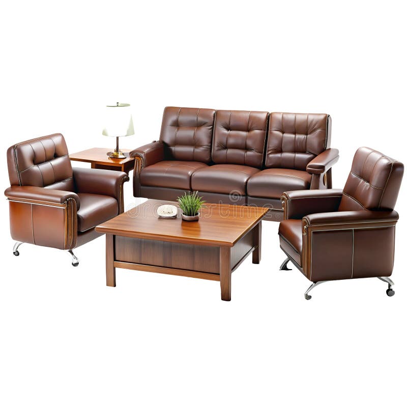 Executive Office Sofa Set stock illustration. Illustration of ...