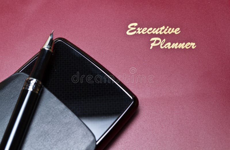 Executive Planner Series II Stock Image - Image of closeup, organizer ...