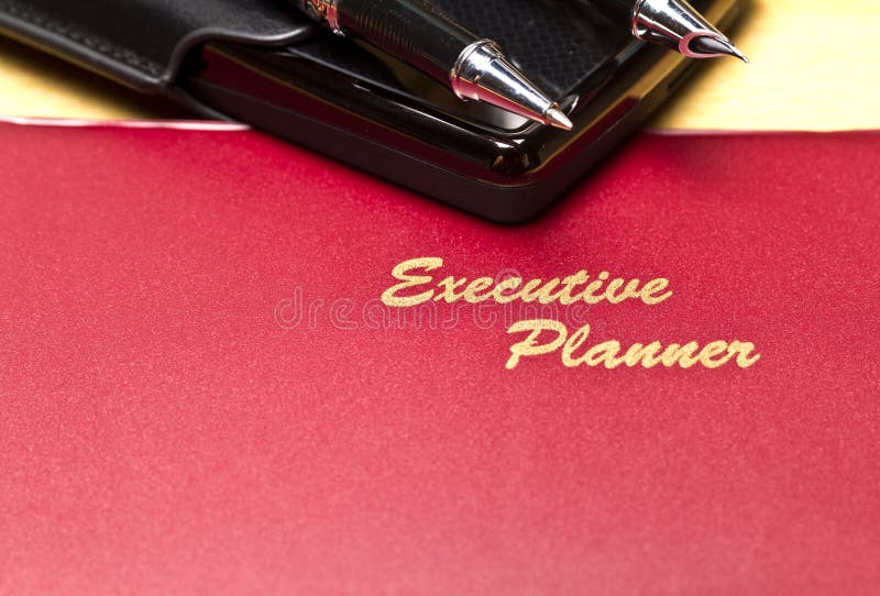 Executive Planner Series V stock photo. Image of memo - 22643344