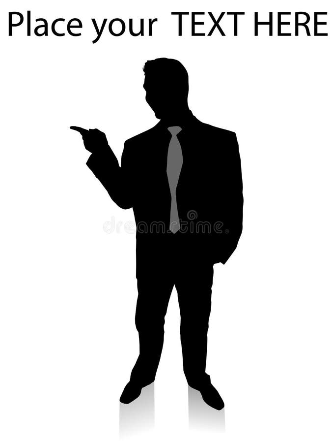 Executive Pointing with Finger Stock Illustration - Illustration of ...