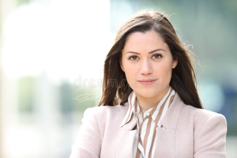 Executive Posing Standing in the Street Looking at Camera Stock Image ...