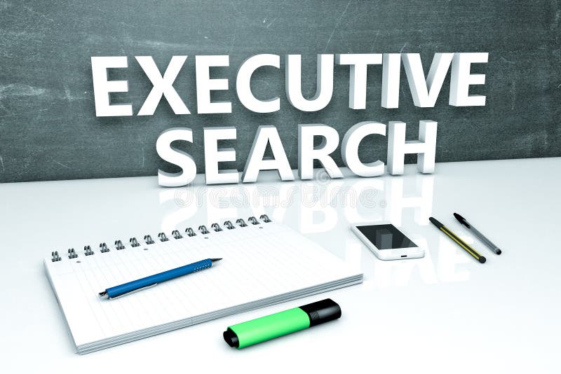Executive Search Text Concept Stock Illustration - Illustration of ...
