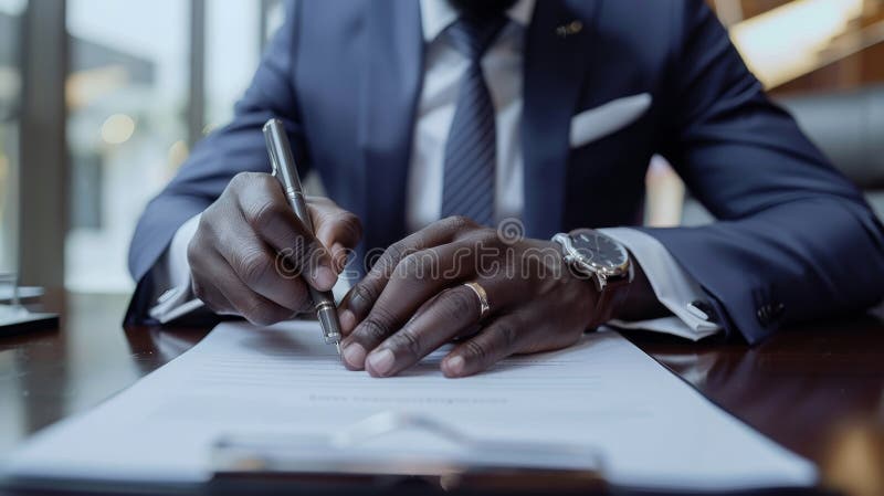 Executive Signing Important Document.AI Generated Image Stock Image ...