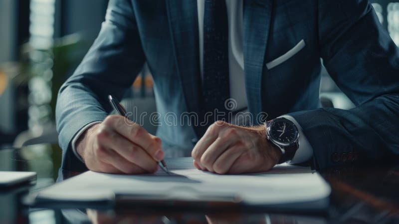 Executive Signing Important Document.AI Generated Image Stock Image ...