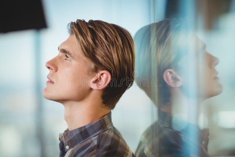 Executive Standing in Office Stock Photo - Image of document ...