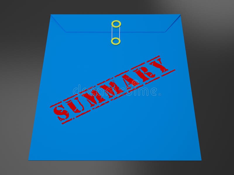 Executive Summary Folder Icon Showing Short Condensed Report Roundup 3d ...