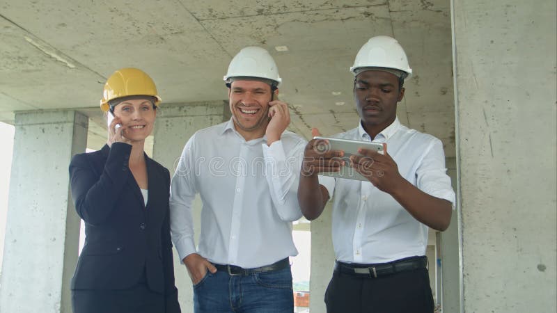 Executive Construction Team Stock Photo - Image of hard, architectural ...
