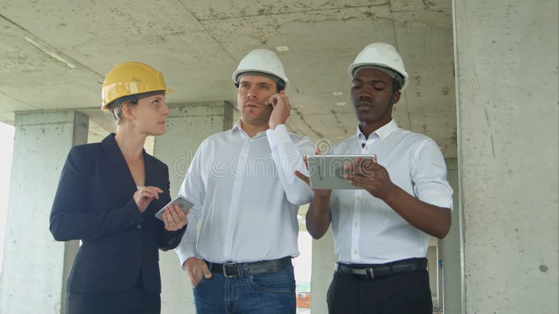 Executive Construction Team Stock Photo - Image of hard, architectural ...