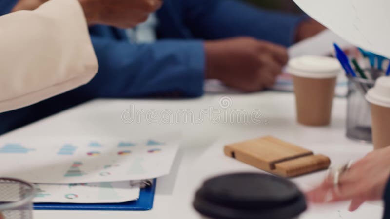 Executive Team Sharing Information and Updates on Project Details Stock ...