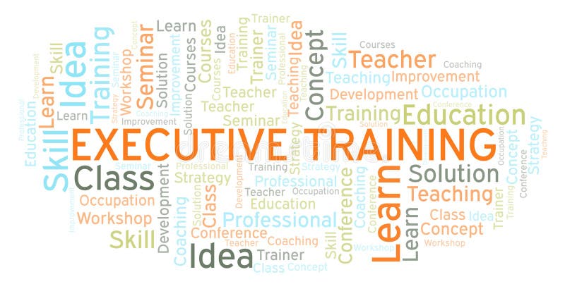 Executive Training Word Cloud Stock Illustration Illustration Of