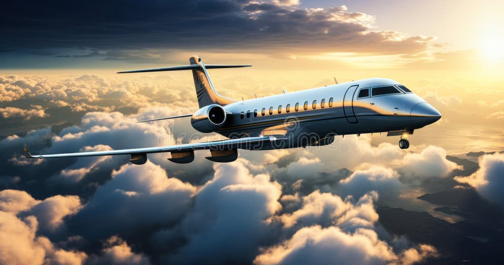 Executive Travel Exclusive Experience in a Private Jet Stock ...