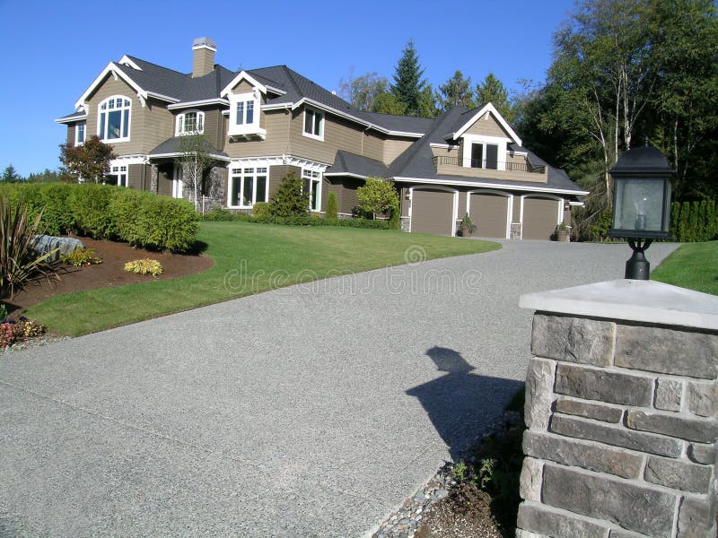 Executive, Upscale Mansion stock image. Image of landscape - 1355521