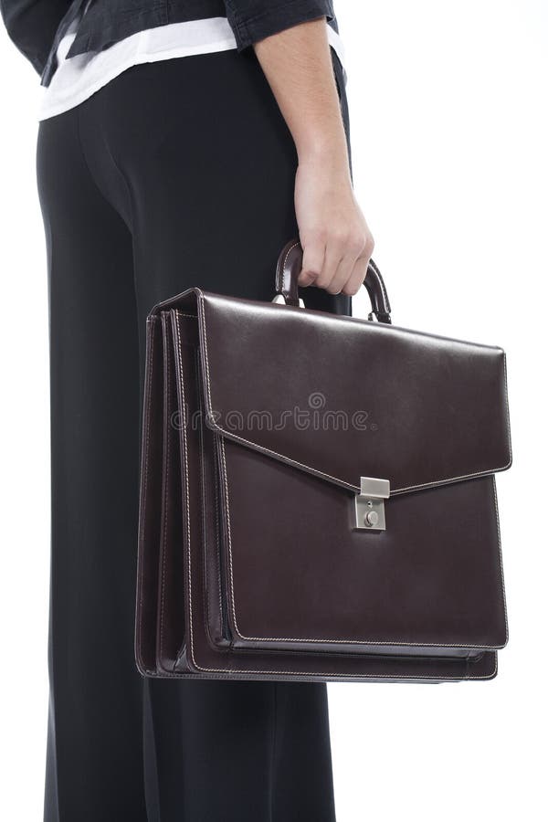 Executive Woman Holding a Briefcase Stock Photo - Image of luggage ...