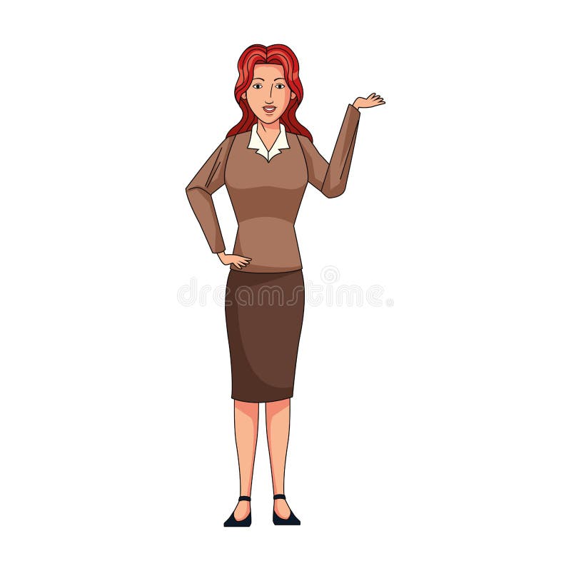 Executive woman cartoon stock vector. Illustration of leader - 132183357