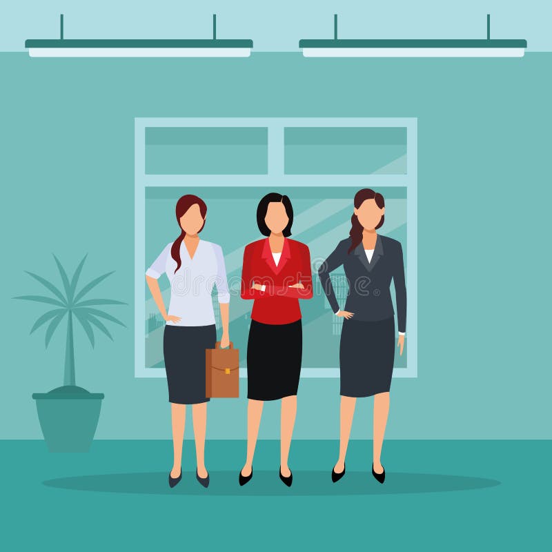 Executive women cartoon stock vector. Illustration of management ...