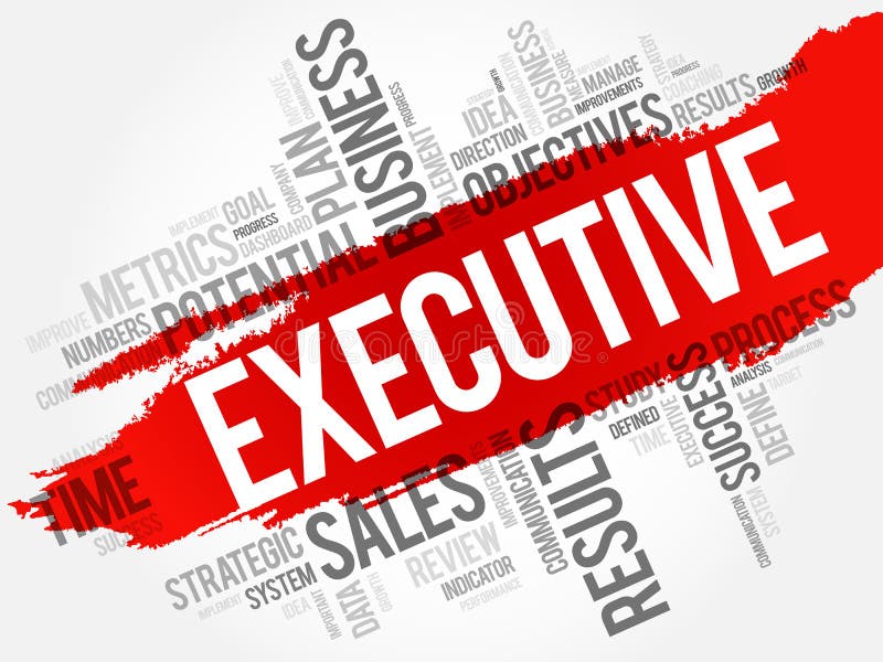 Executive word cloud stock illustration. Illustration of guide - 199868749