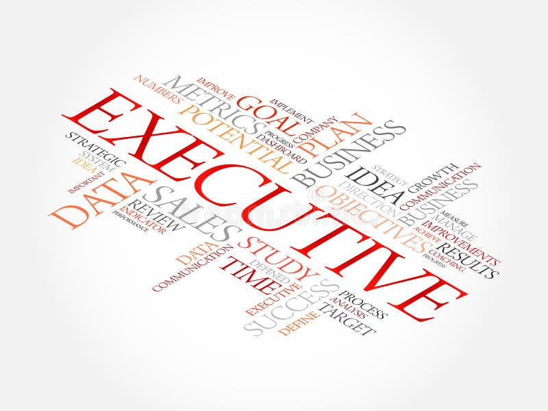 Executive word cloud stock illustration. Illustration of executive ...