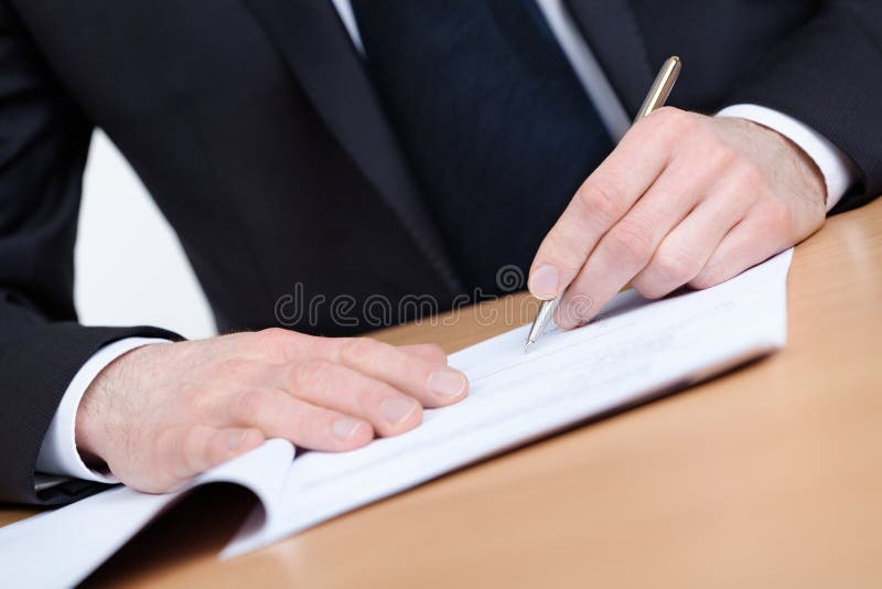 Executive Writing in the Notebook Stock Image - Image of achievement ...