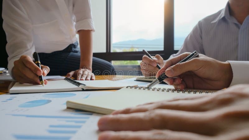 Executives and Discussing at Business Meeting, in Office, Colleagues ...